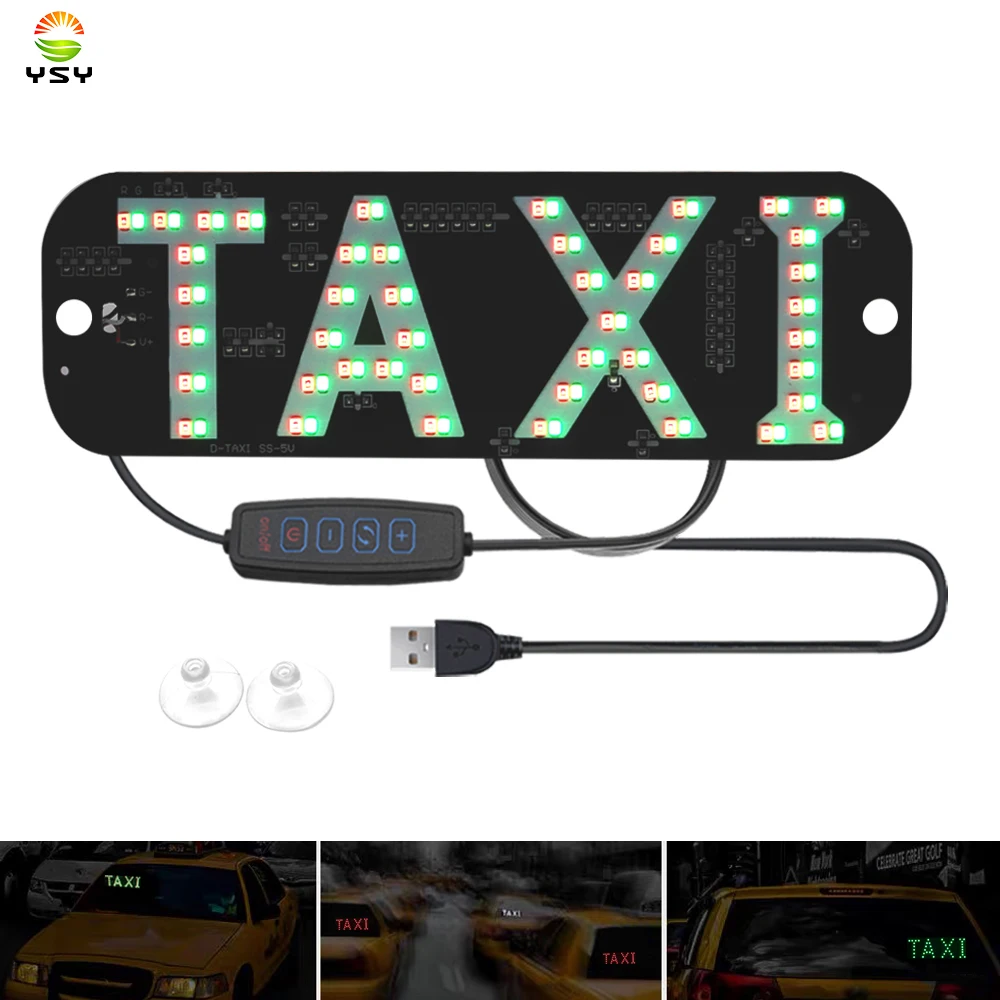 1pcs Taxi Sign for Cars,2 colors Red and green led car Sign for Car ...