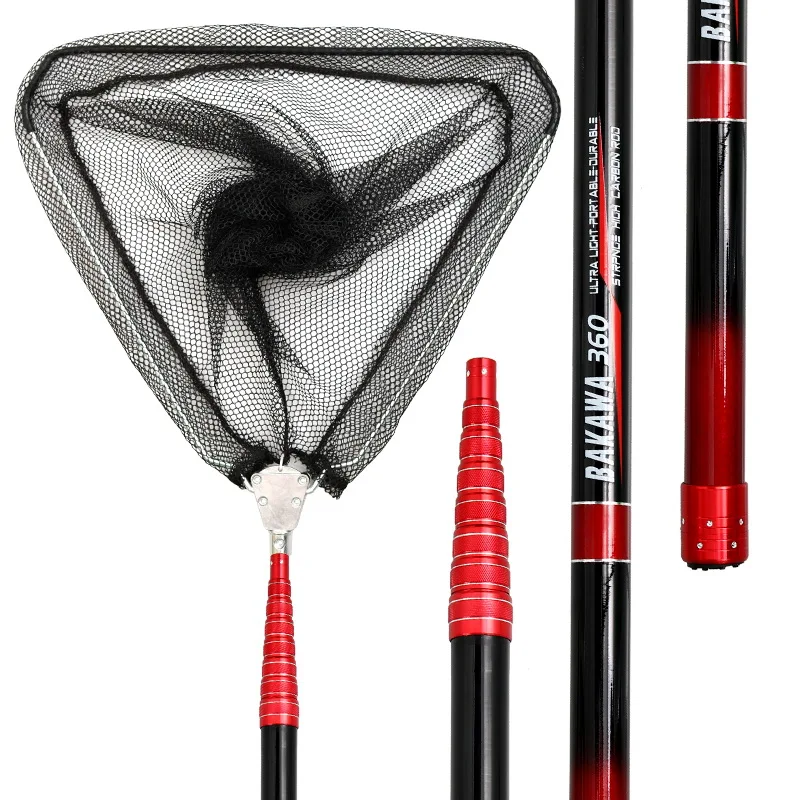 BAKAWA-Fishing-Hand-Net-Telescopic-Pole-Fly-Folding-High-Carbon-3-6M-2 ...
