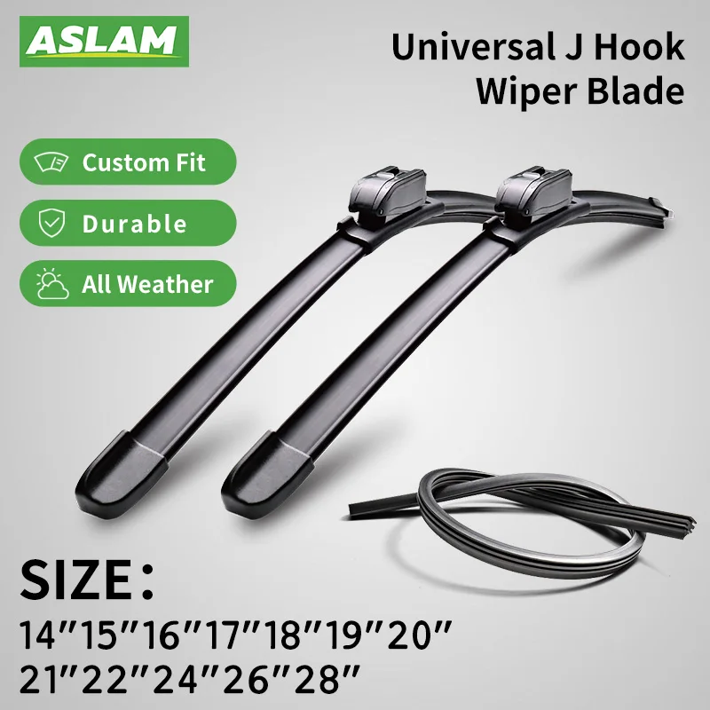 Wiper Blades Front Windshield Wipers J Hooks U Type for Universal Car ...