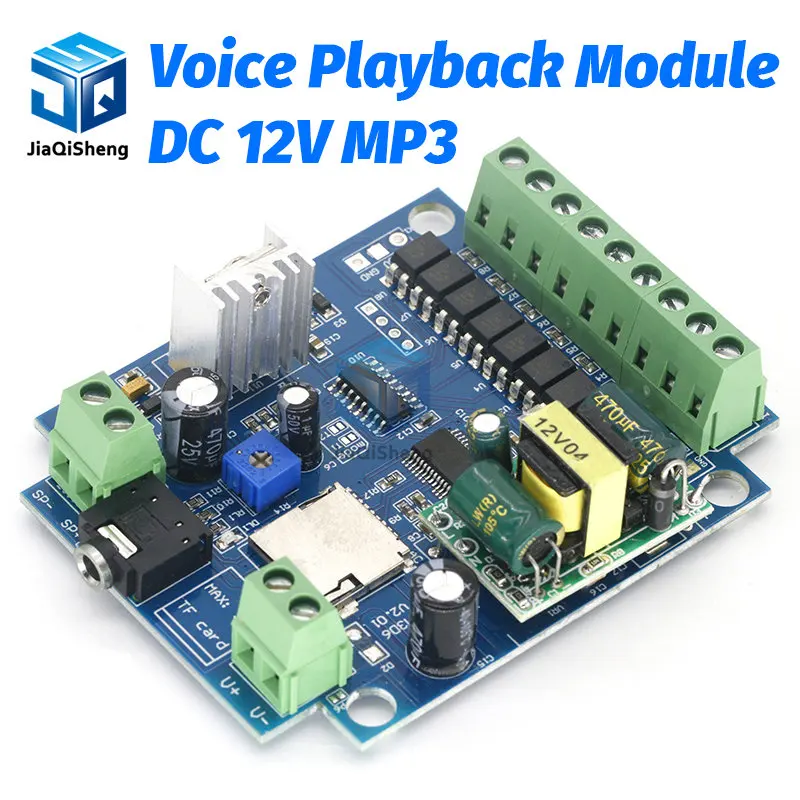 DC-12V-MP3-Voice-playback-module-Voice-broadcast-Alarm-prompter-trigger ...