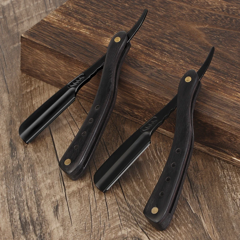 Barbershop-Men-Shaving-Barber-Tools-Hair-Razor-Black-Folding ...