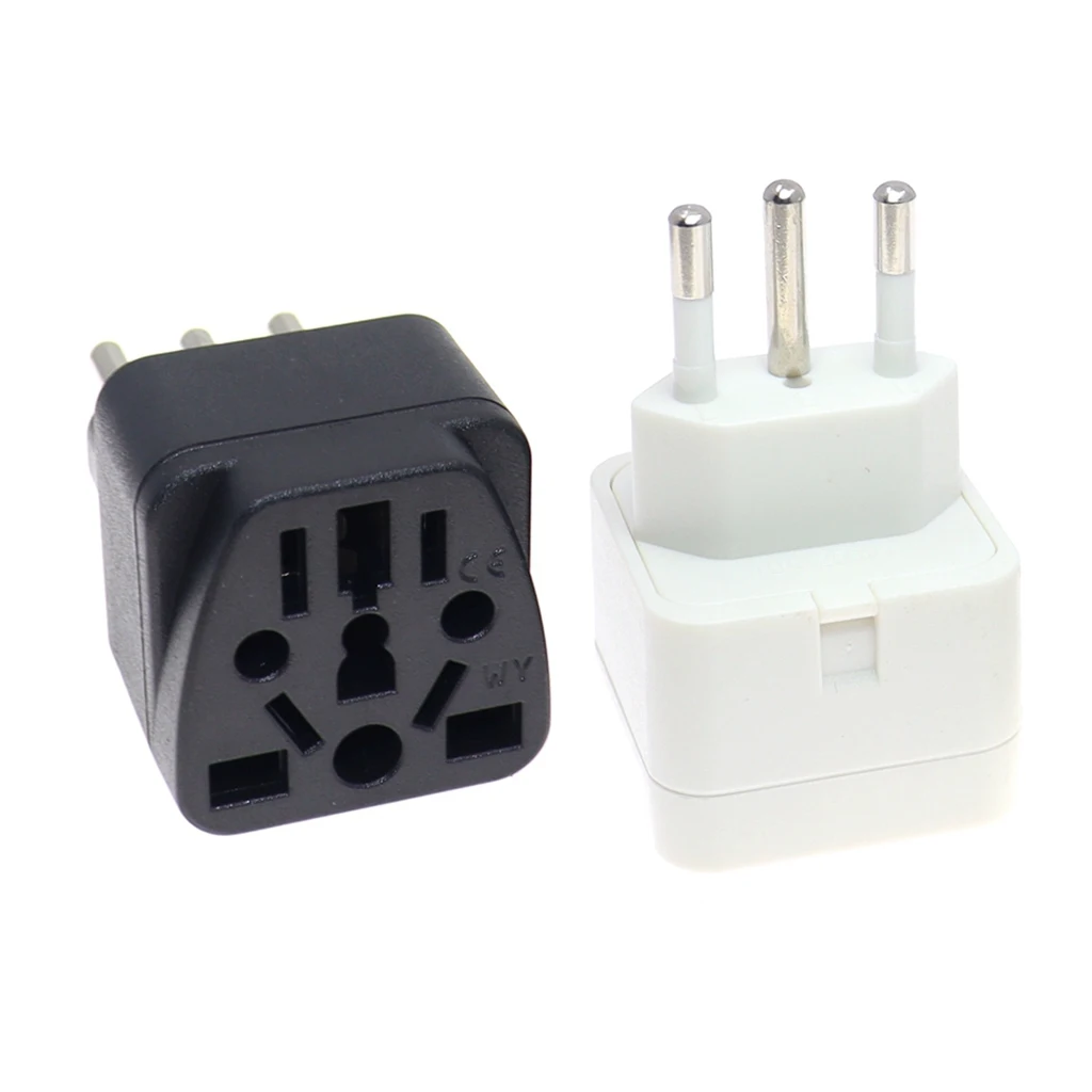Universal Brazil Plug Adapter 3 Pin EU Euro AU US UK To Brazil Travel ...