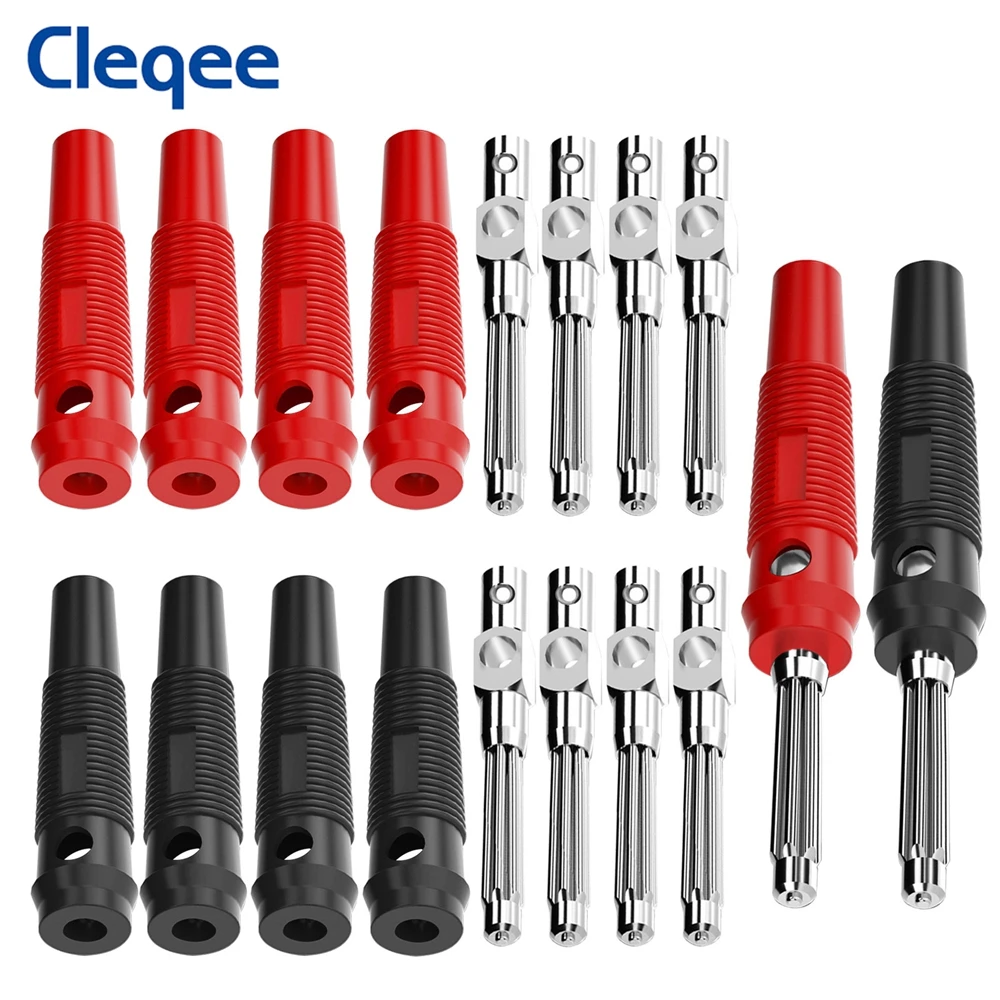 Cleqee-10pcs-4mm-Stackable-Banana-Plug-32A-High-Current-Screw-Locking ...