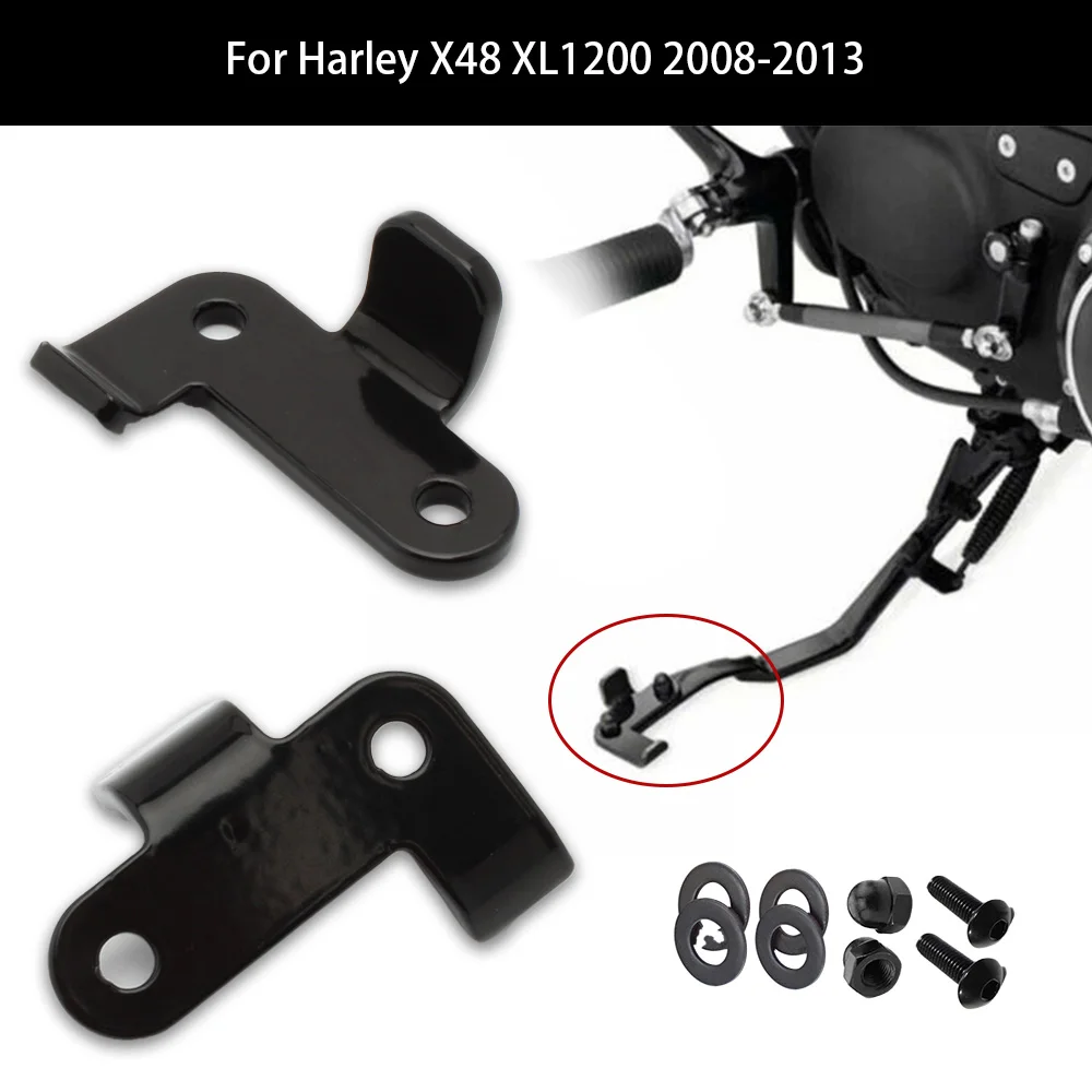 Motorcycle-Black-Stand-Kickstand-Extension-Kit-For-Harley-Sportster-07 ...