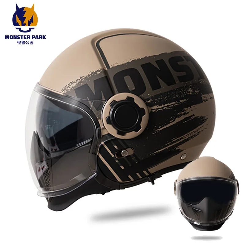 MONSTER-PARK-Motorcycle-Full-Face-Helmet-Open-Modular-Helmet-cascos ...