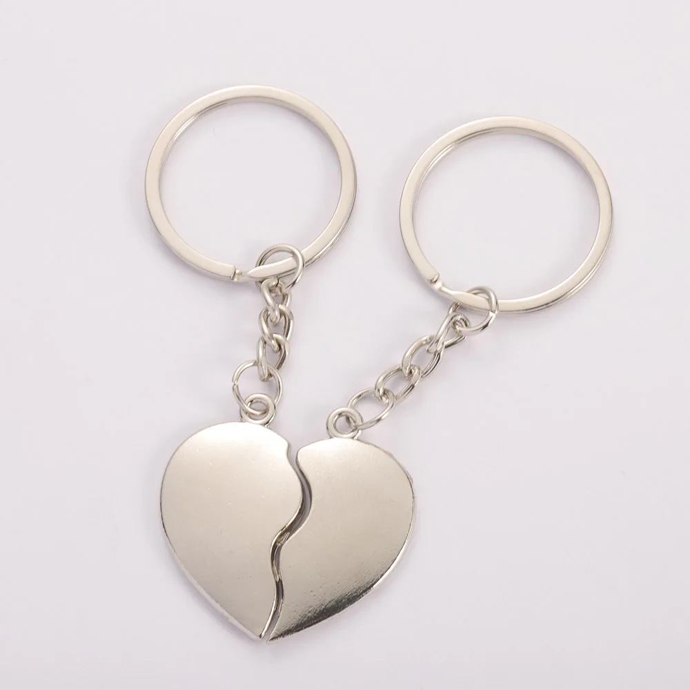 1Pair-Half-Couple-Keychain-Love-Heart-Car-Key-Rings-Key-Chain-For ...