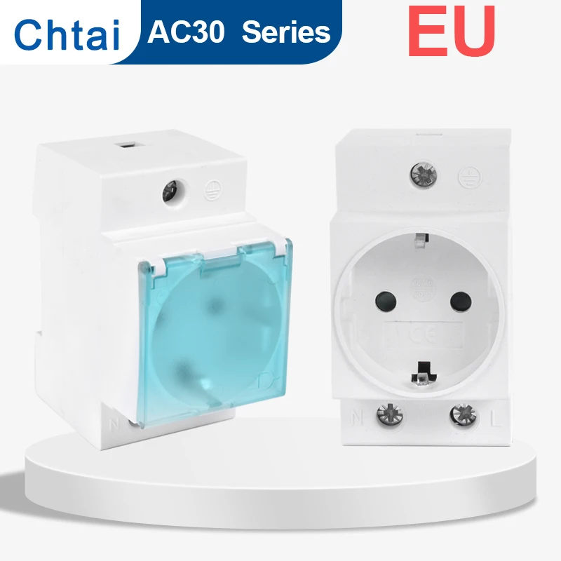 Toma-de-corriente-Eu-AC30-1-2-5-piezas-Europa-enchufe-Modular-de-Riel ...