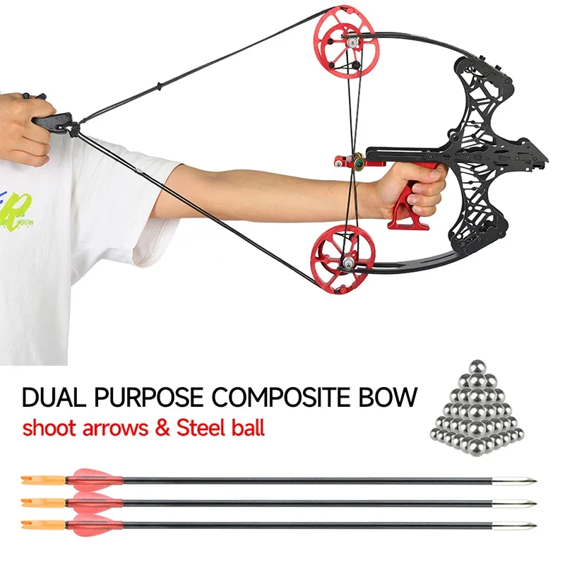 Compound-Bow-And-Arrow-Set-For-Outdoor-Hunting-Fishing-Training-45Lbs ...