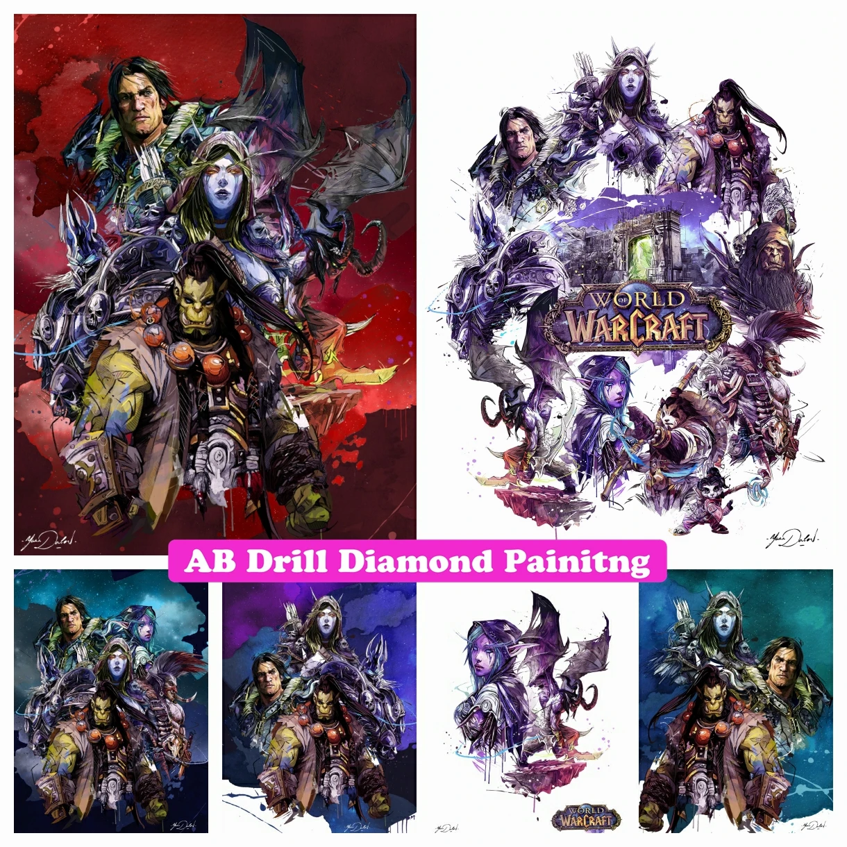 5D-DIY-AB-Drills-Diamond-Art-Painting-World-of-Warcraft-Hero-Full ...