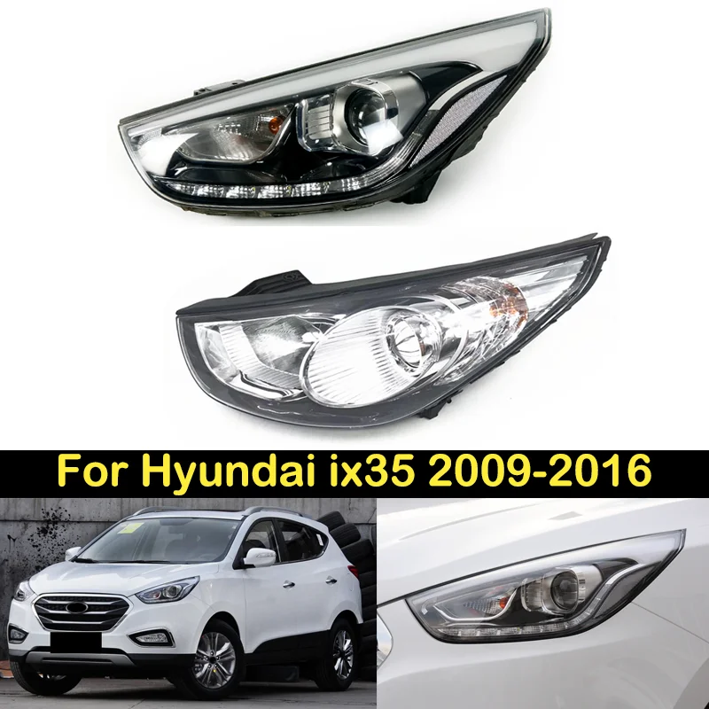 DECHO For Hyundai ix35 2009 10 11 12 13 14 15 2016 Headlight Front bumper headlight headlamp ...