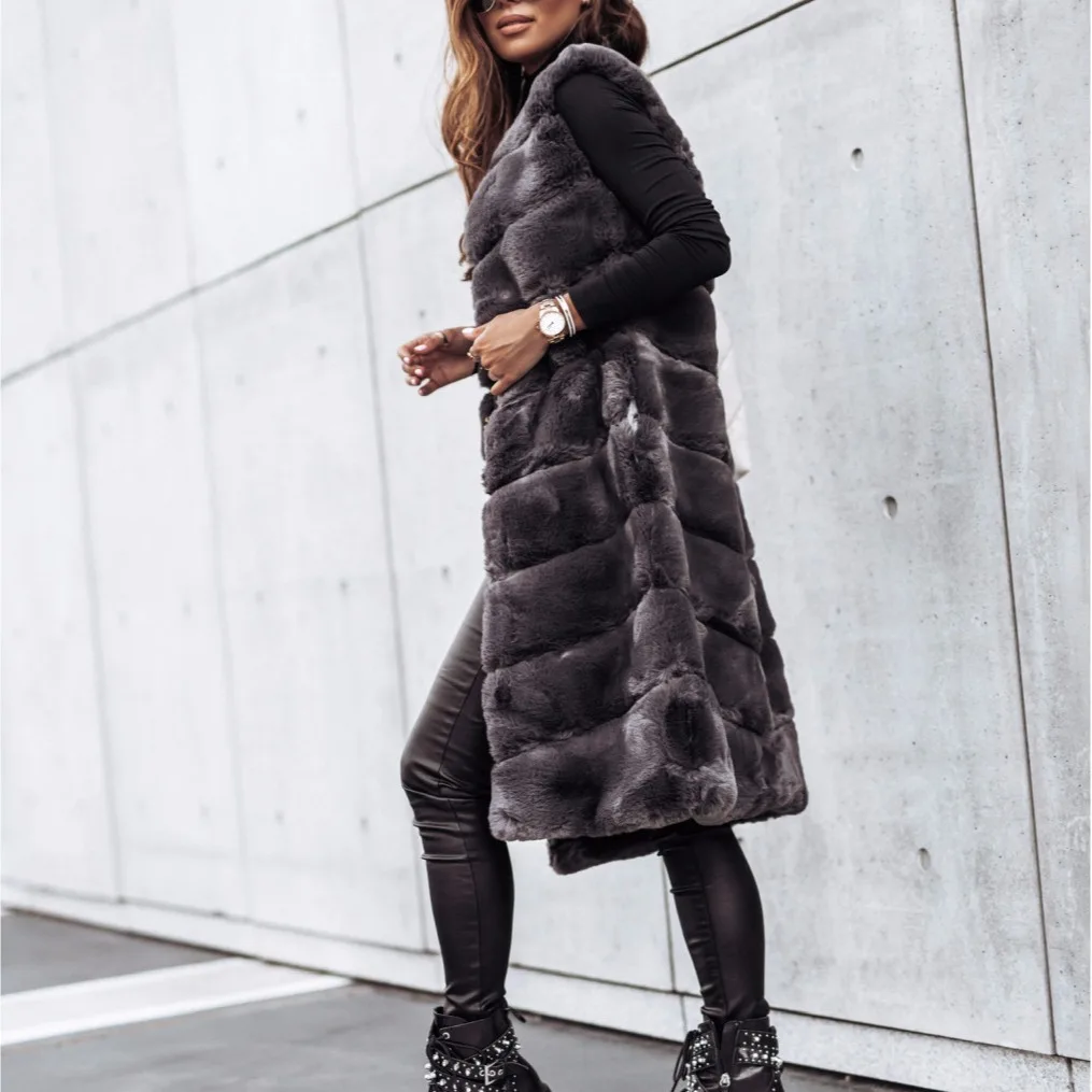Women-Long-Faux-Fur-Autumn-Winter-Long-Round-Neck-Fur-Vests-Coat ...