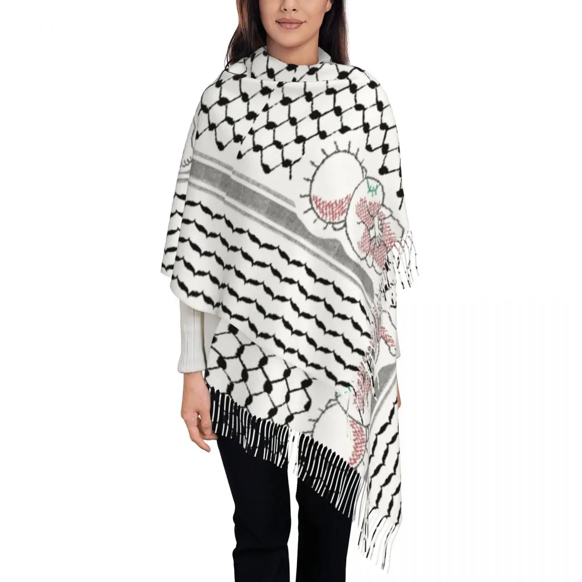 Palestinian-Tatreez-Shawls-Wraps-Women-Winter-Long-Soft-Scarf-Palestine ...