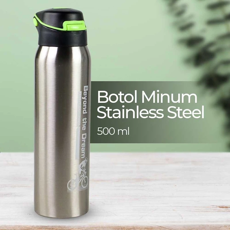 500ML Bicycle Water Bottle Vacuum Stainless Steel Cycling Water Bottle ...