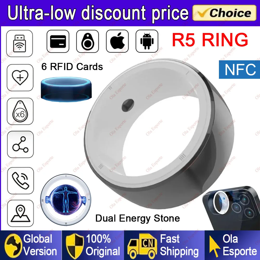 Anillo-inteligente-con-6-tarjetas-RFID-disco-inal-mbrico-de-128-GB-para ...