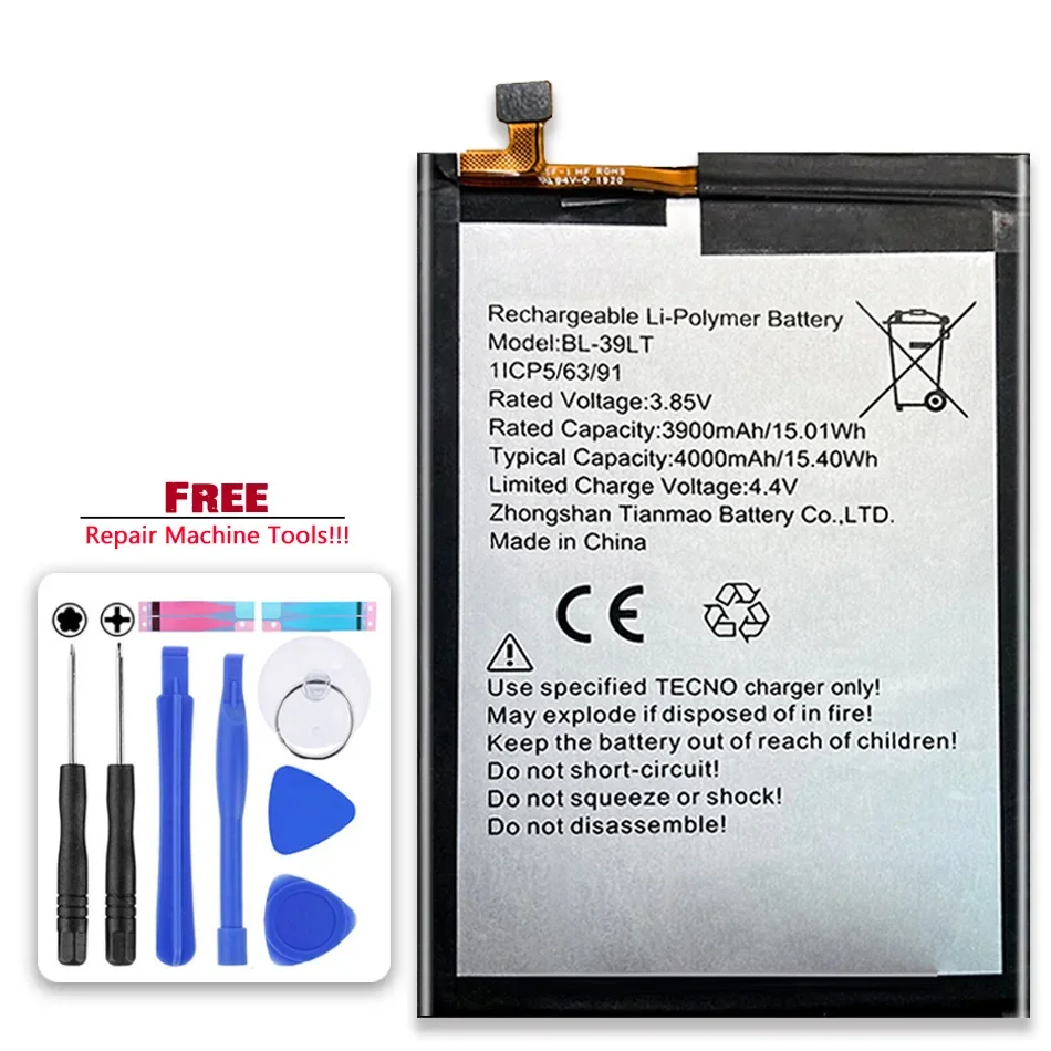 Battery-BL-39LT-4000mAh-For-Tecno-Camon-12-Camon12-CC7-Spark-4-KC2 ...