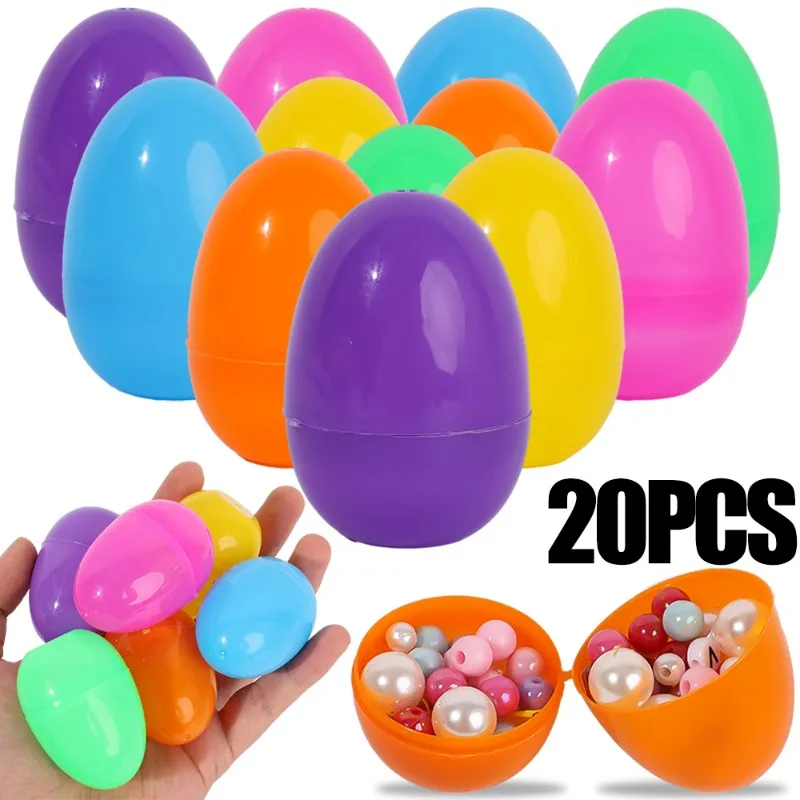 20-10Pcs-Fillable-Easter-Eggs-Opening-Empty-Plastic-Egg-Toys-Colorful ...