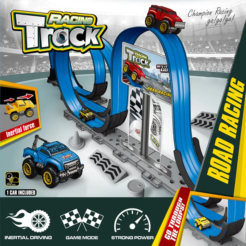 Magnetic-Anti-gravity-Railcar-Children-Racing-Track-Toy-DIY-Assembly ...