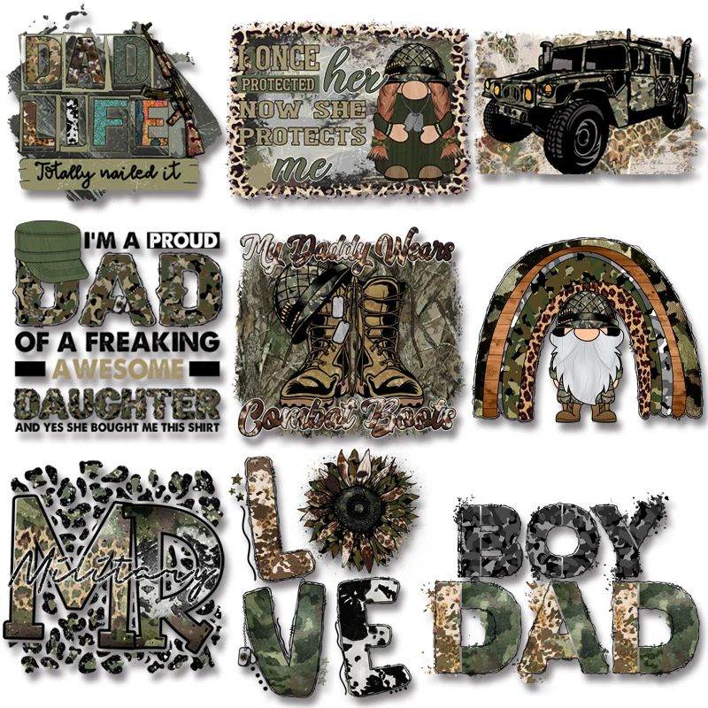 War Peace "DAD" Dwarf Iron On Transfer Vinyl Sticker For Clothes on ...