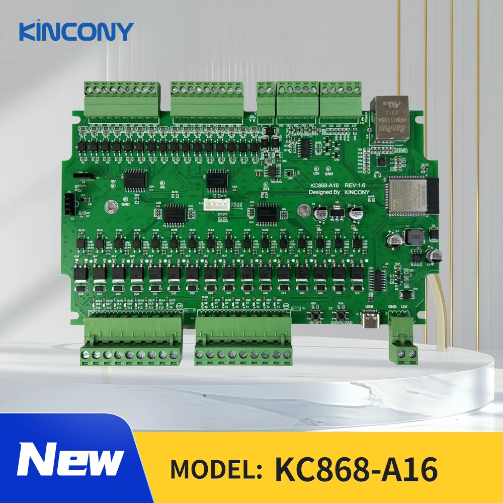 KinCony-A16-ESP32-Ethernet-Wifi-Relay-Board-For-Home-Assistant-By-ESPHome-Tuya-Tasmota-MQTT ...
