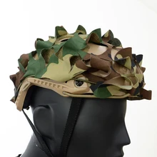 3D Camo Net Airsoft Helmet Cover Laser Cut Nylon Drawstring Helmet ...