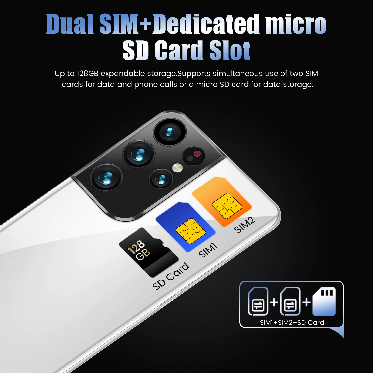 2022 New Galaxy S28 Pro+ 6.1 Inch Smartphone 5000mAh Unlock 5G Android ...