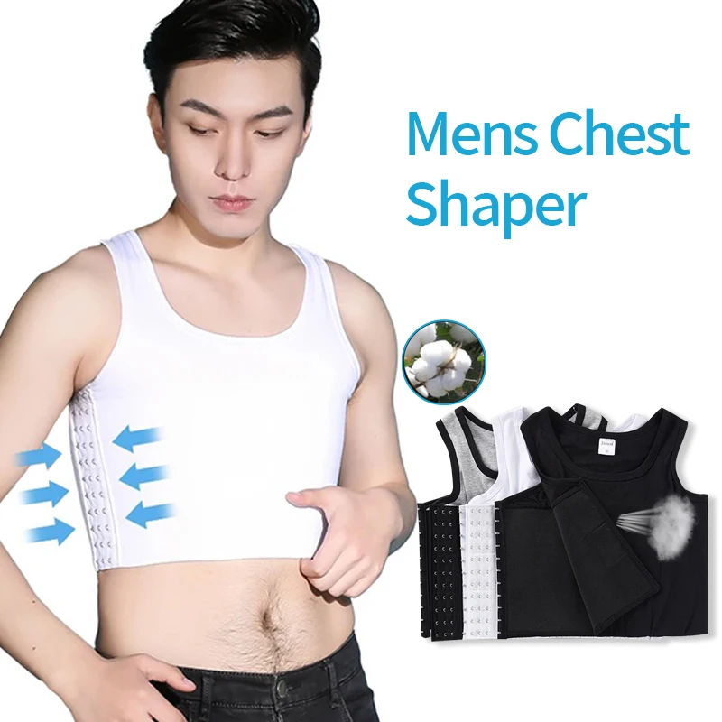 Men-Body-Shaper-Slimming-Chest-Binder-Full-Bandage-Vest-Compression ...