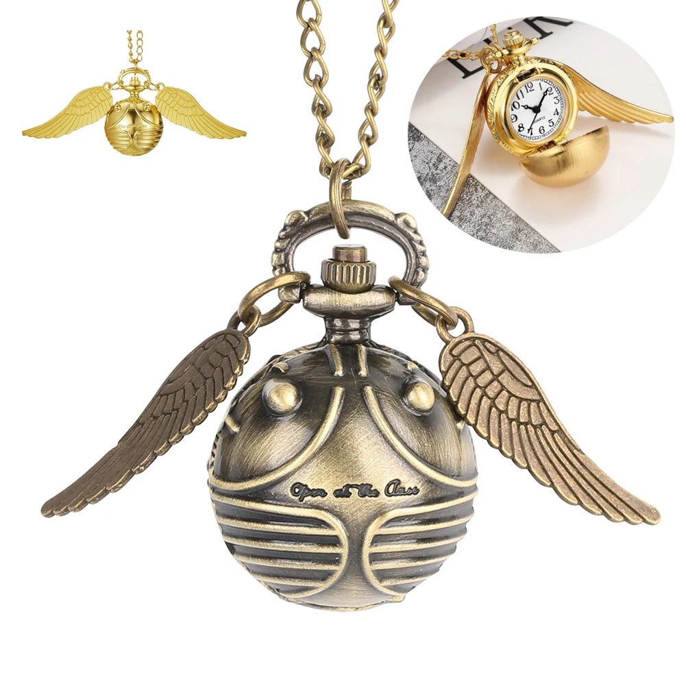 Harry-Potter-Pocket-Watch-Snitch-Wings-Necklace-Vinyl-Figure-Toys ...