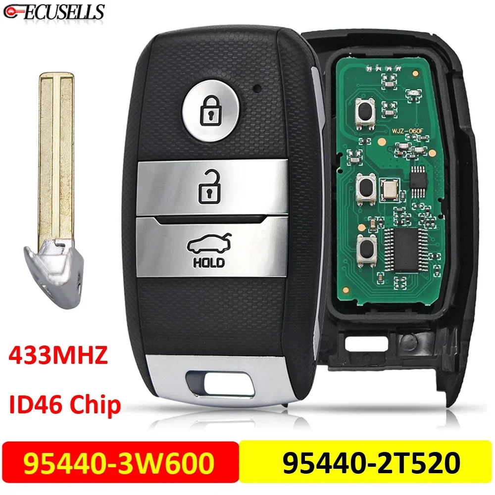 Ecusells Remote Car Key 433MHz ID46 Chip For KIA Picanto Optima Morning ...