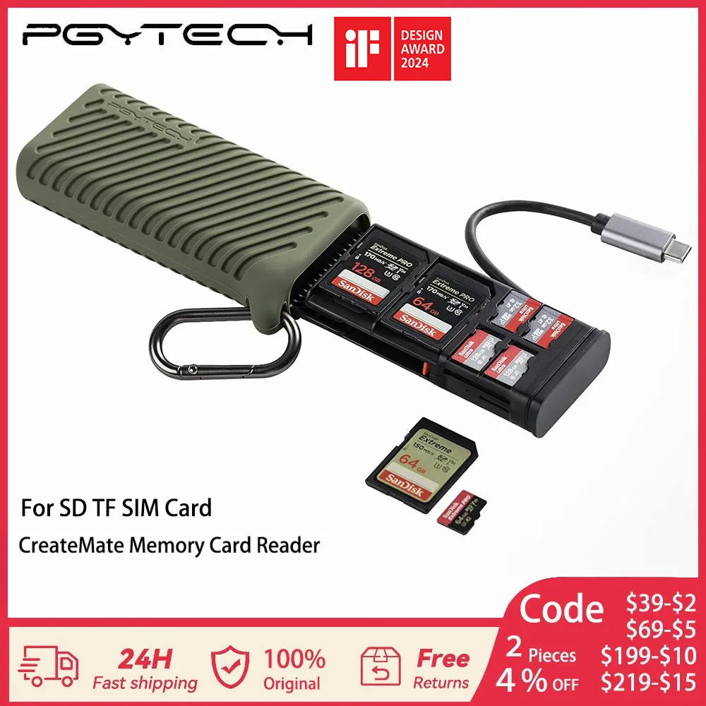 PGYTECH-CreateMate-High-Speed-Memory-Card-Reader-USB-3-1-Type-C-Adapter ...