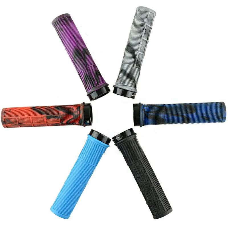 TPR-MTB-Handlebar-Grips-Lock-on-Bicycle-Cuffs-Shockproof-Non-slip ...