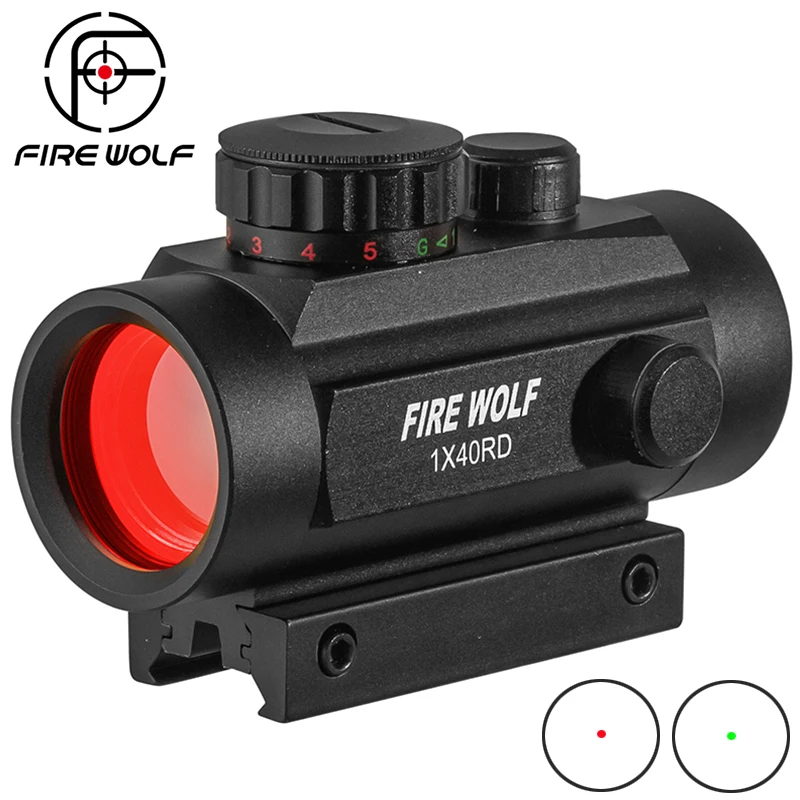 FIRE WOLF3-9X50 Hunting Tactical Rifle Scope Green Blue Red Dot ...