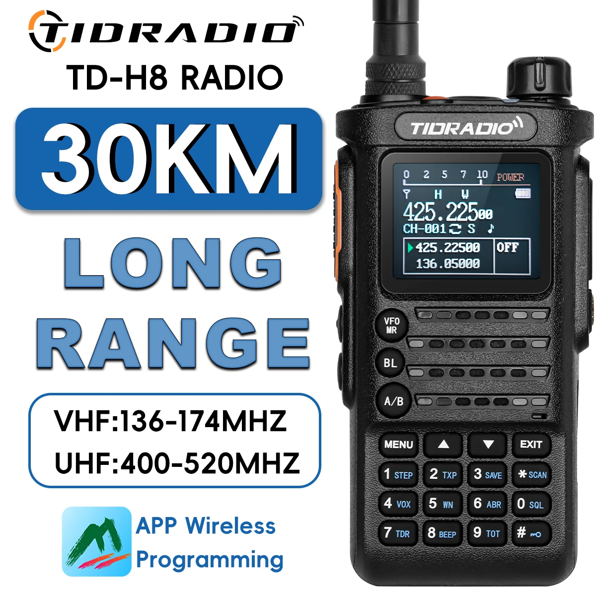 TIDRADIO-2nd-Gen-TD-H8-Professional-Walkie-Talkie-Portable-Long-Range ...