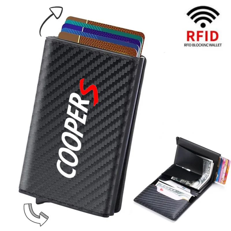 Carbon-Fiber-Credit-Card-Holder-Wallets-Men-Rfid-Black-Magic-Trifold ...