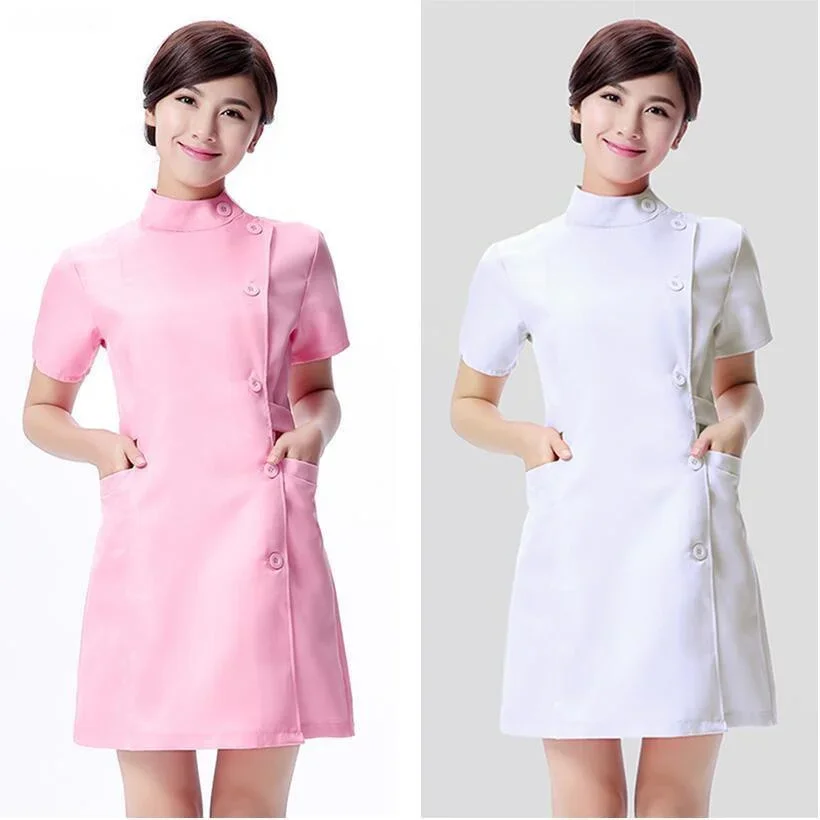 Pink beauty uniform with beautician dress salon work clothes Spa ...