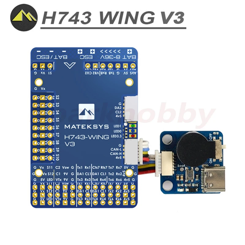 MATEK H743 WING V3 Flight Controller INAV 3 8LIPO DC 8 36V 30.5x30.5mm ...