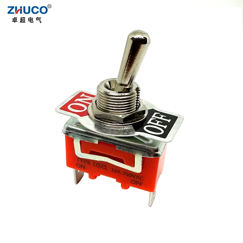 1PC-1021C-15A-250VAC-12mm-Mounting-Hole-ON-OFF-SPST-2-Terminal-Solder ...