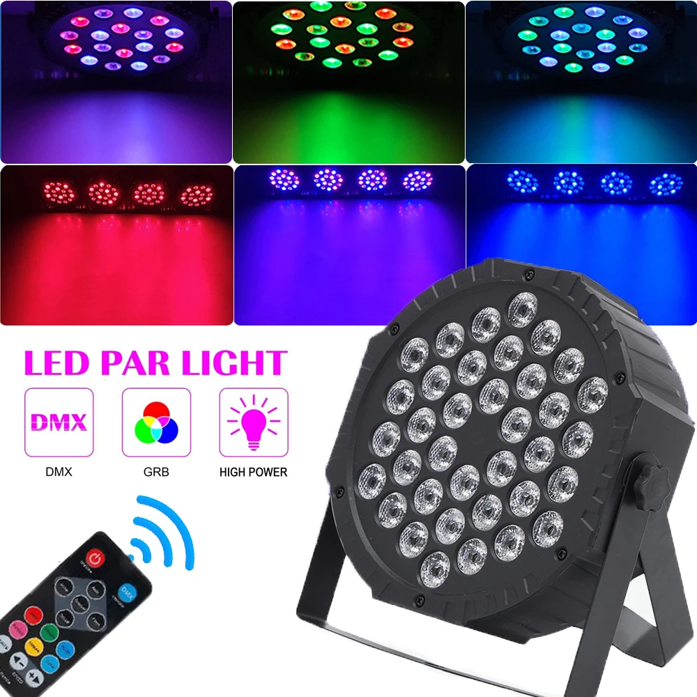 36LED-stage-light-DMX-512-control-DJ-audience-disco-light-party-remote ...