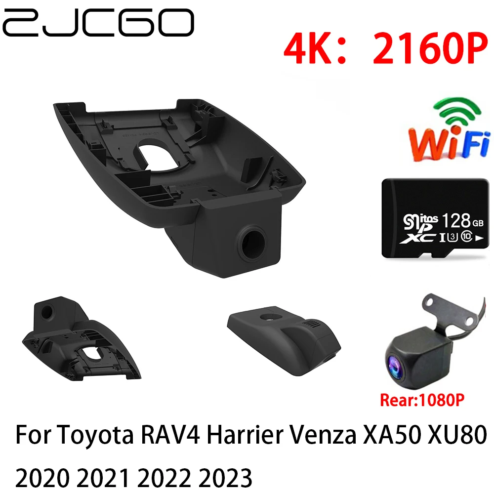 ZJCGO 2K 4K Car DVR Dash Cam Wifi Front Rear Camera 2 Lens 24h for ...