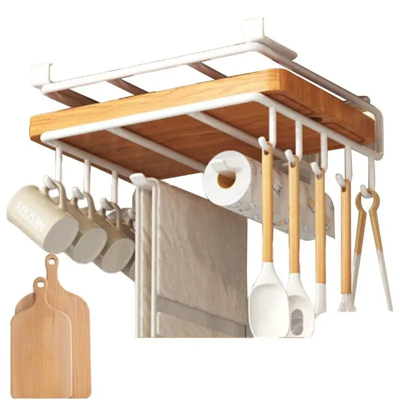 Multifunctional-Hooks-Storage-Shelf-Wardrobe-Cabinet-Metal-Under ...