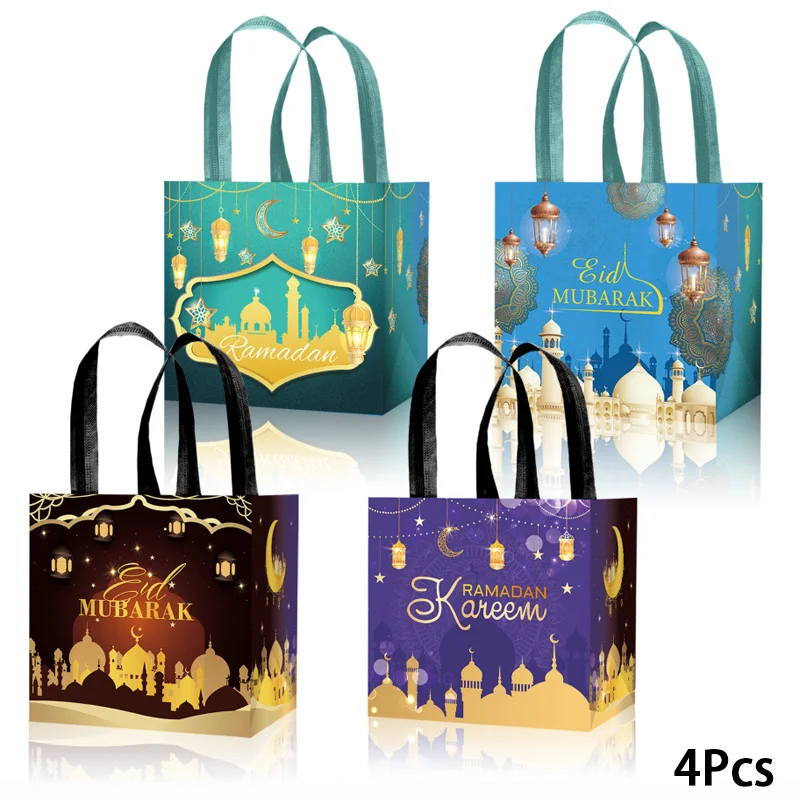 4Pcs-Eid-Mubarak-Gift-Bag-Ramadan-Nonwoven-Candy-Cookie-Snack-Packaging ...