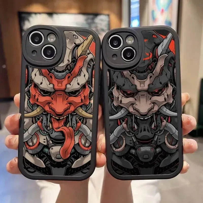 Japanese-Oni-Hannya-Samurai-Demon-Mask-Phone-Case-For-IPhone-16-15-14 ...