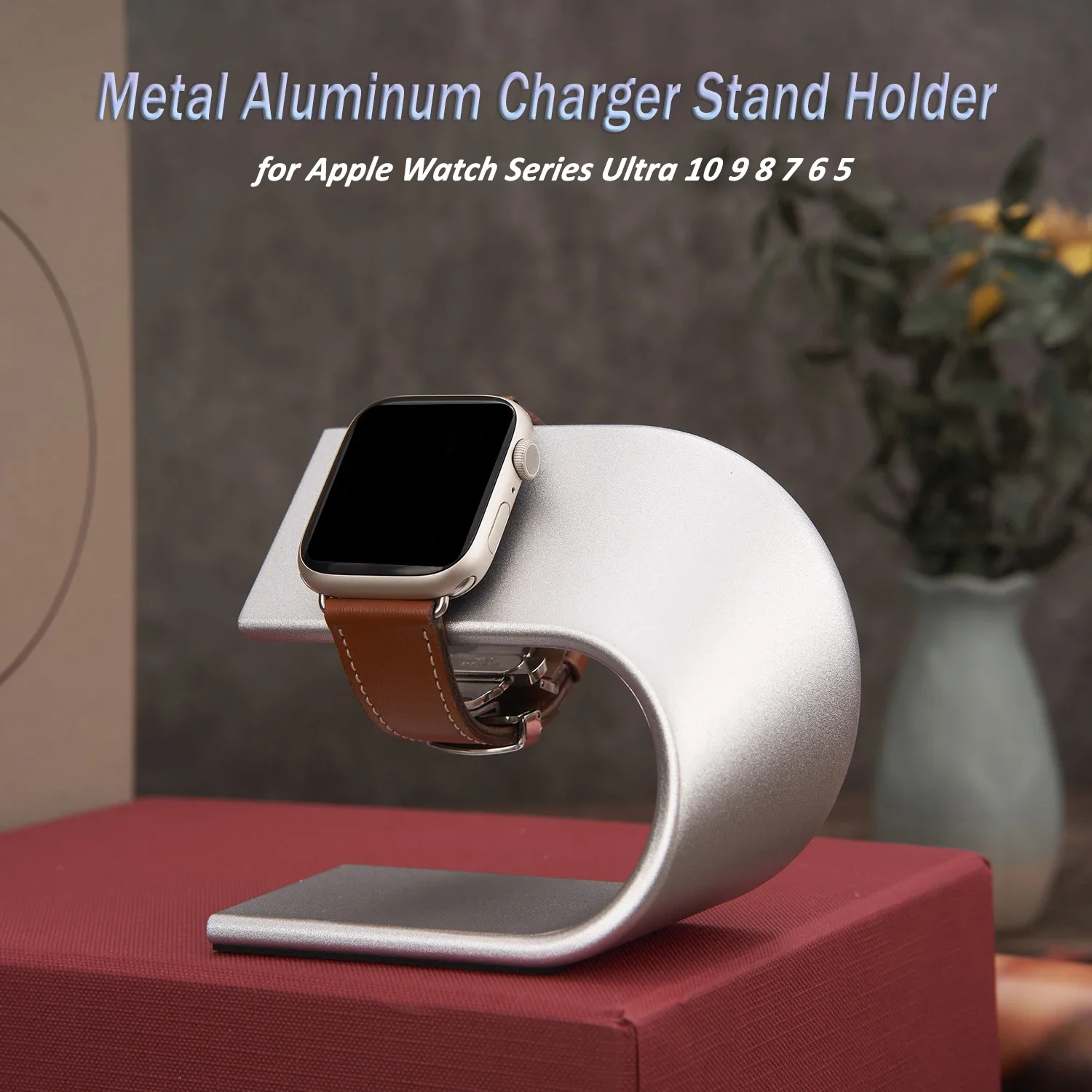 U-shaped Metal Aluminum Charger Stand Holder for Apple Watch Series ...