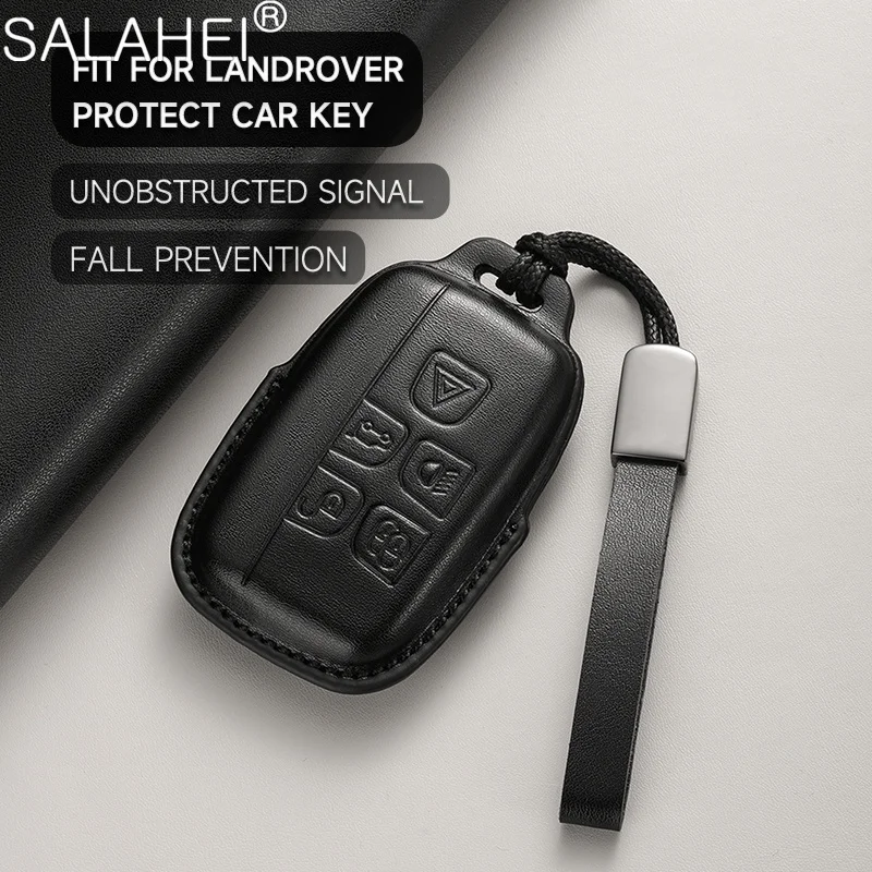 Leather-Car-Key-Case-Cover-Shell-Holder-For-Land-Rover-Range-Rover ...