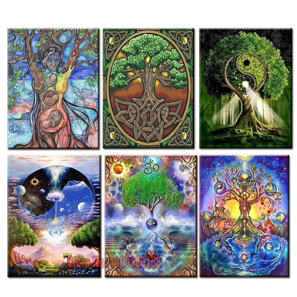 5d Diamond Painting New Collection Tree Of Life Diamond Art Fantasy ...