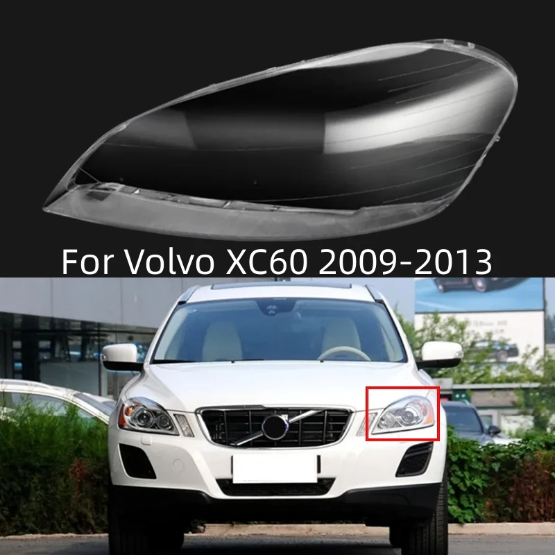 For-Volvo-XC60-2009-2010-2011-2012-2013-Car-Front-Headlight-Lens-Cover ...