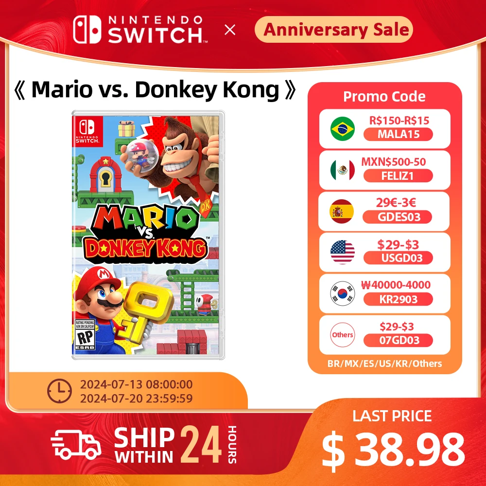 Mario-vs-Esel-Kong-Nintendo-Switch-Spiele-Patrone-physische-Karte ...