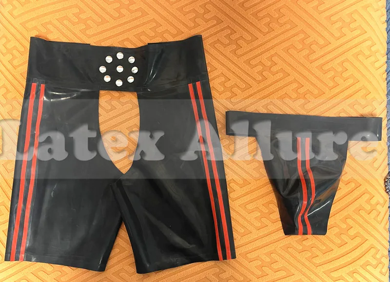 Latex-Shorts-Underwear-Hip-Hollow-Out-Shorts-Sexy-Men-s-Latex-Shorts ...