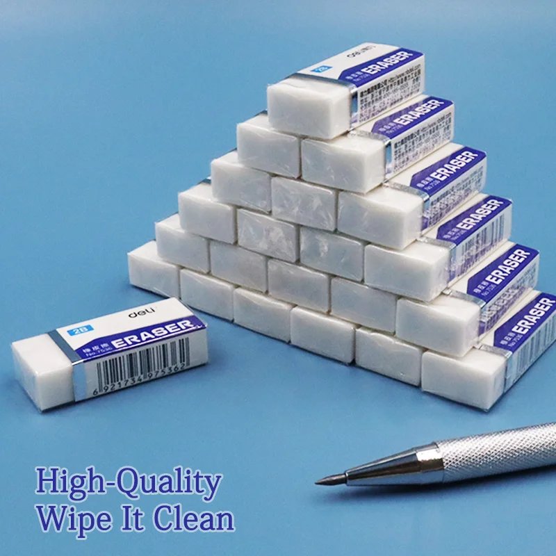 2B-White-PVC-Student-Eraser-For-Automatic-pencil-Regular-pencil-Clean ...