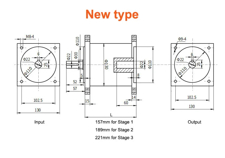 Dimensional Chart-Planetary Gearboxes, Sizes B201-B1504,, 40% OFF
