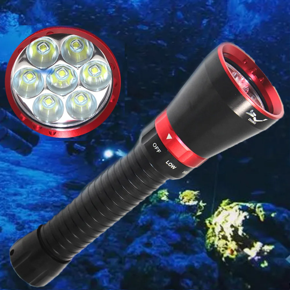 Powerful-LED-Diving-Flashlight-100-meters-Underwater-lantern-3-Modes ...